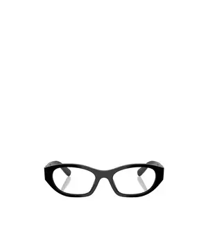 Miu Miu Oval Frame Eyeglasses - Black