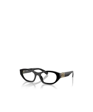 Miu Miu Oval Frame Eyeglasses - Black