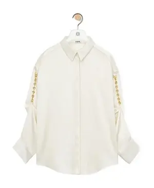 Loewe Chain Detail Long Sleeve Shirt - White
