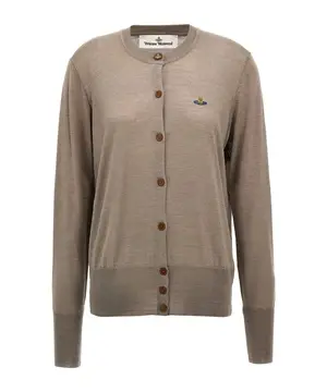 VIVIENNE WESTWOOD Logo Embroidered Cardigan