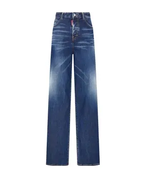 Dsquared2 Distressed Wide-leg Jeans