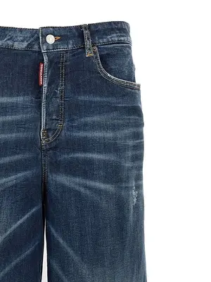 Dsquared2 Distressed Wide-leg Jeans