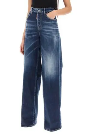 Dsquared2 Distressed Wide-leg Jeans