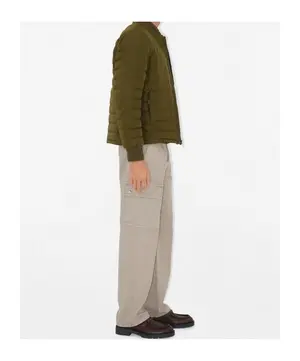 Burberry Logo Plaque Quilted Down Jacket - Brown