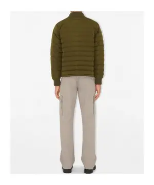 Burberry Logo Plaque Quilted Down Jacket - Brown