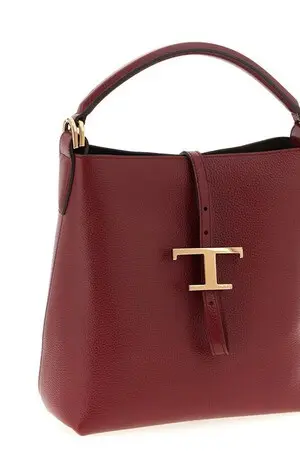 TOD'S Small T-buckle Bucket Bag - Red
