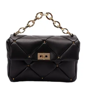 Valentino Garavani Roman Stud Foldover Top Shoulder Bag