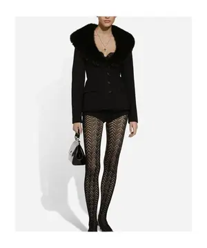 Dolce & Gabbana Single-breasted Faux Fur Collar Jacket