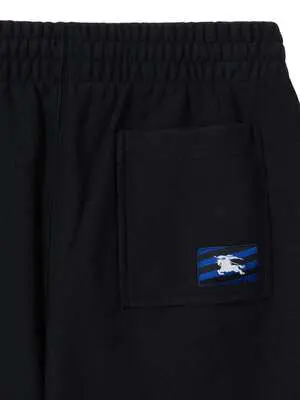 Burberry Logo Patch Straight-leg Shorts - Black