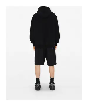 Burberry Logo Patch Straight-leg Shorts - Black