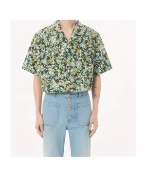 Valentino Garavani Papier Floral Printed Button-up Bowling Shirt
