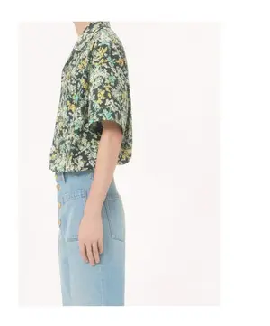 Valentino Garavani Papier Floral Printed Button-up Bowling Shirt