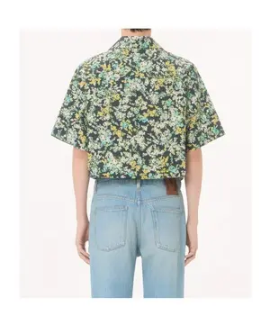Valentino Garavani Papier Floral Printed Button-up Bowling Shirt