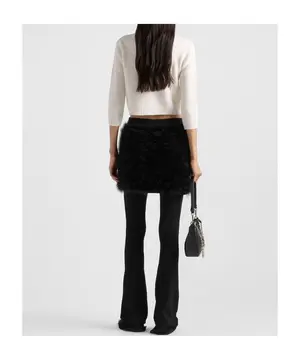 Prada Wool Turtleneck Sweater With Ribbed Knit Hem