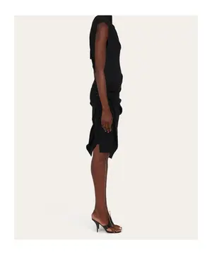 FERRAGAMO Sleeveless Knitted V-neck Dress
