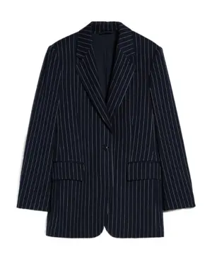 Max Mara Striped Single-breasted Jacket