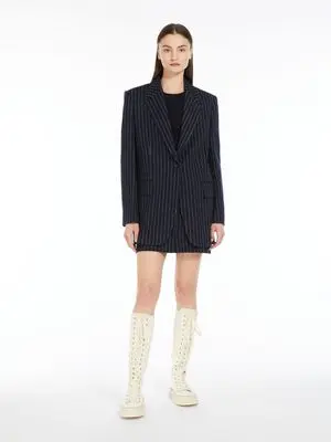 Max Mara Striped Single-breasted Jacket