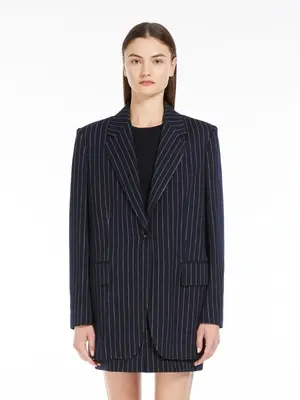 Max Mara Striped Single-breasted Jacket
