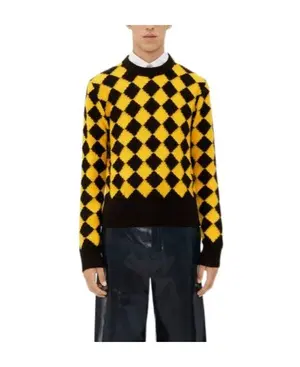Bottega Veneta Wool Argyle Intarsia Jumper
