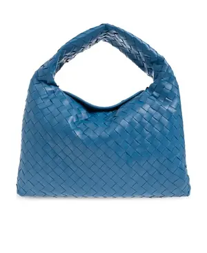 Bottega Veneta Hop Small Woven Shoulder Bag - Blue