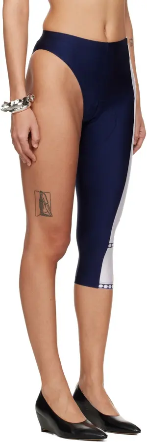 JEAN PAUL GAULTIER Asymmetrical Letter Pattern Capri Shorts