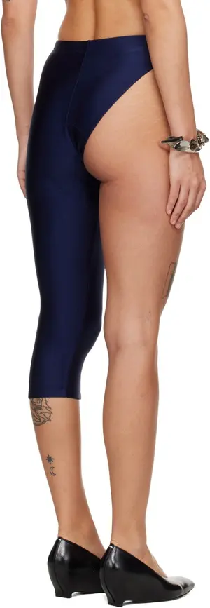 JEAN PAUL GAULTIER Asymmetrical Letter Pattern Capri Shorts