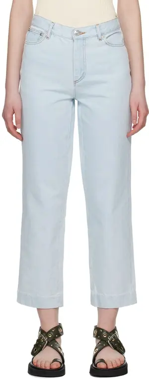 A.p.c. Cropped Jeans With Washing Effect