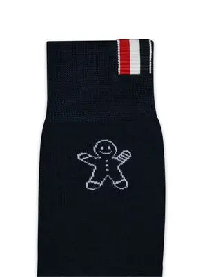 Thom Browne Crew Socks With Gingerbread Motif