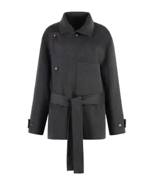 Philosophy Di Lorenzo Serafini Double-breasted Coat With Belt