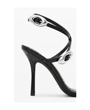 Alexander Wang High Heel Sandals With Metal Detailing - Black