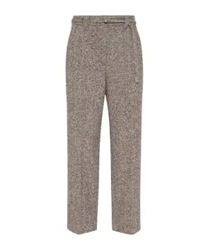 Brunello Cucinelli Cropped Straight-leg Trousers