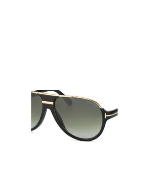 TOM FORD Aviator Pilot Frame Sunglasses - Black