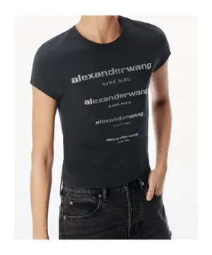 Alexander Wang Logo Embellished Crewneck T-shirt