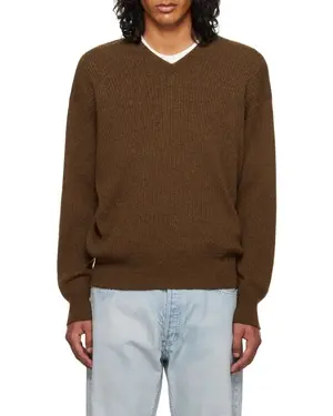 THE ROW Thayer Cashmere Silk V-neck Sweater