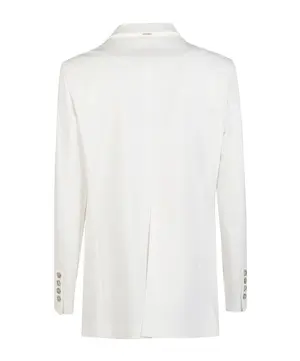 Herno Long Sleeved Double Breasted Jacket - White