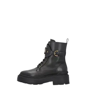 Pinko Logo Plaque Combat Boots
