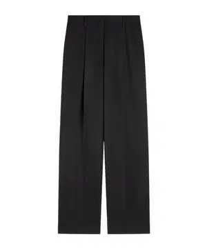 Dries Van Noten Tailored Pleated Straight-leg Trousers - Black