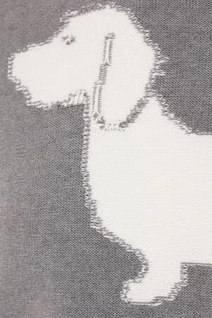 Thom Browne Hector Sweater With Dachshund Appliqu - Light Gray