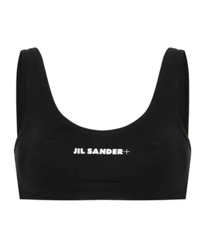 JIL SANDER Logo-printed Sports Bra - Black