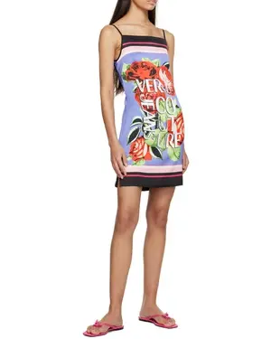 Versace Graphic Print Sleeveless Mini Dress