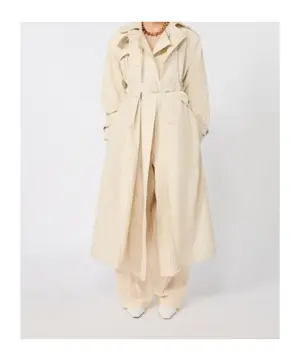 Sportmax Zavorra Belted Trench Coat - Vanilla