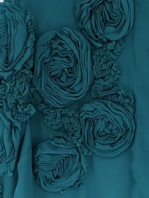 Dries Van Noten Sheer Floral Embellished Shirt - Blue