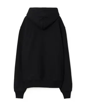Burberry Kangaroo-pouched Drawstring Hoodie - Black