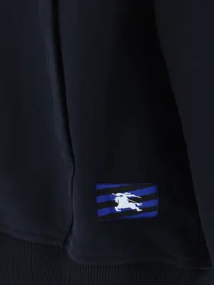Burberry Kangaroo-pouched Drawstring Hoodie - Black