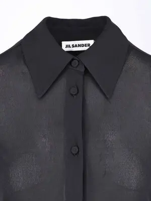 JIL SANDER Maxi Shirt Dress With Button Front And Classic Collar