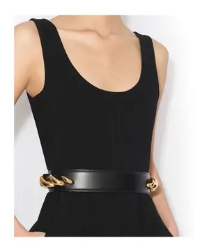 Alaïa Round Neck Sleeveless Crepe Jumpsuit