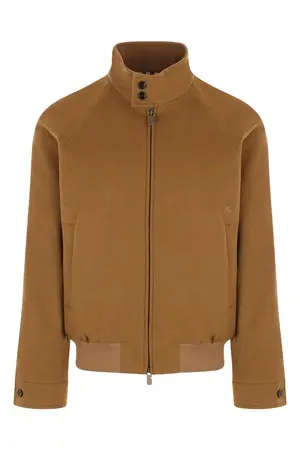 Burberry Zip-up High Neck Cashmere Jacket