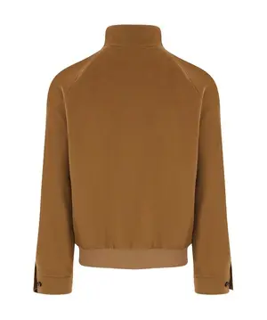 Burberry Zip-up High Neck Cashmere Jacket
