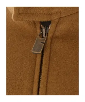 Burberry Zip-up High Neck Cashmere Jacket
