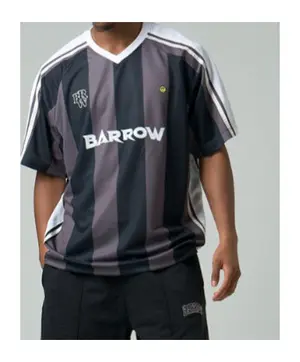 BARROW Mesh Stripe T-shirt - Black
